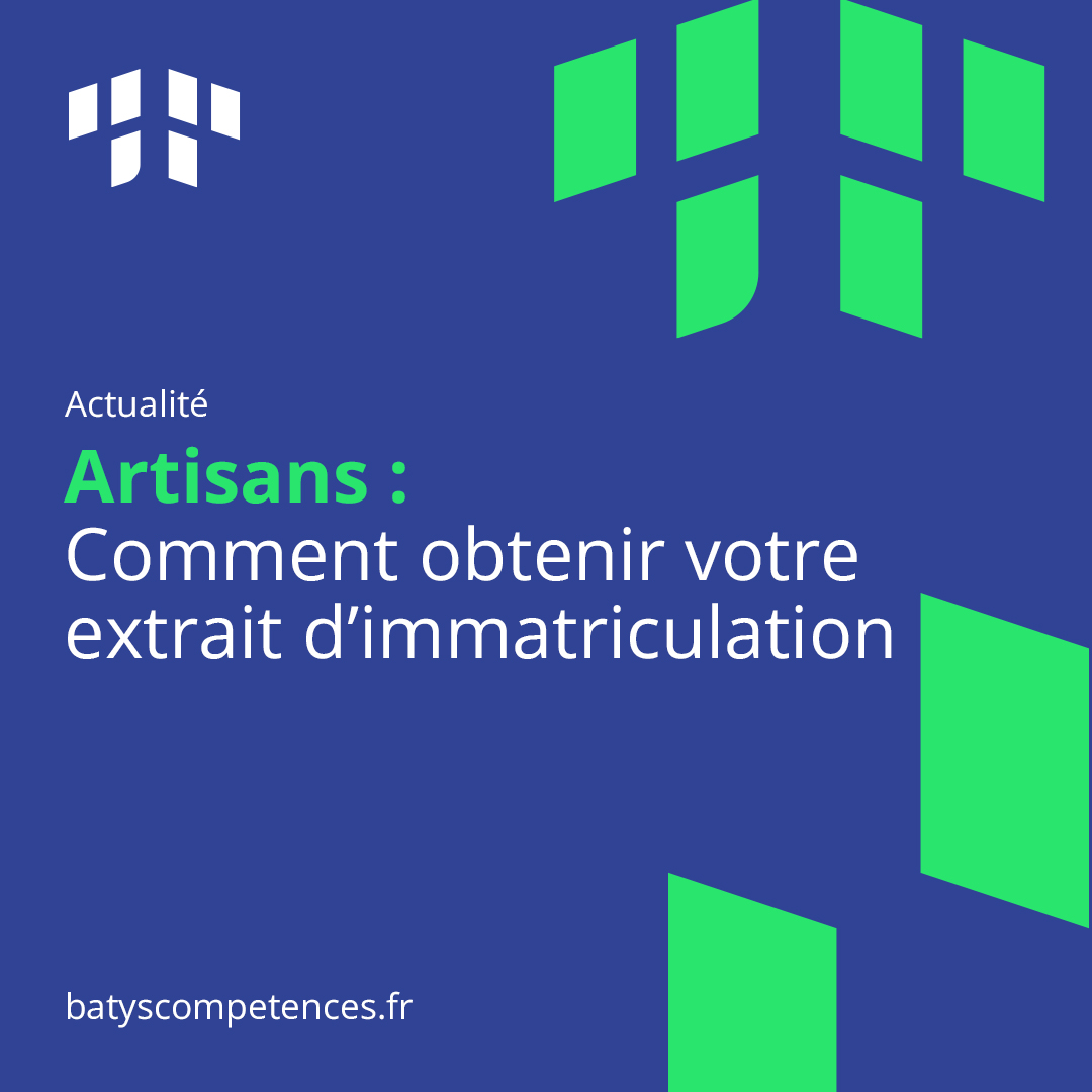Formation: Artisans, comment obtenir mon extrait d'immatriculation
